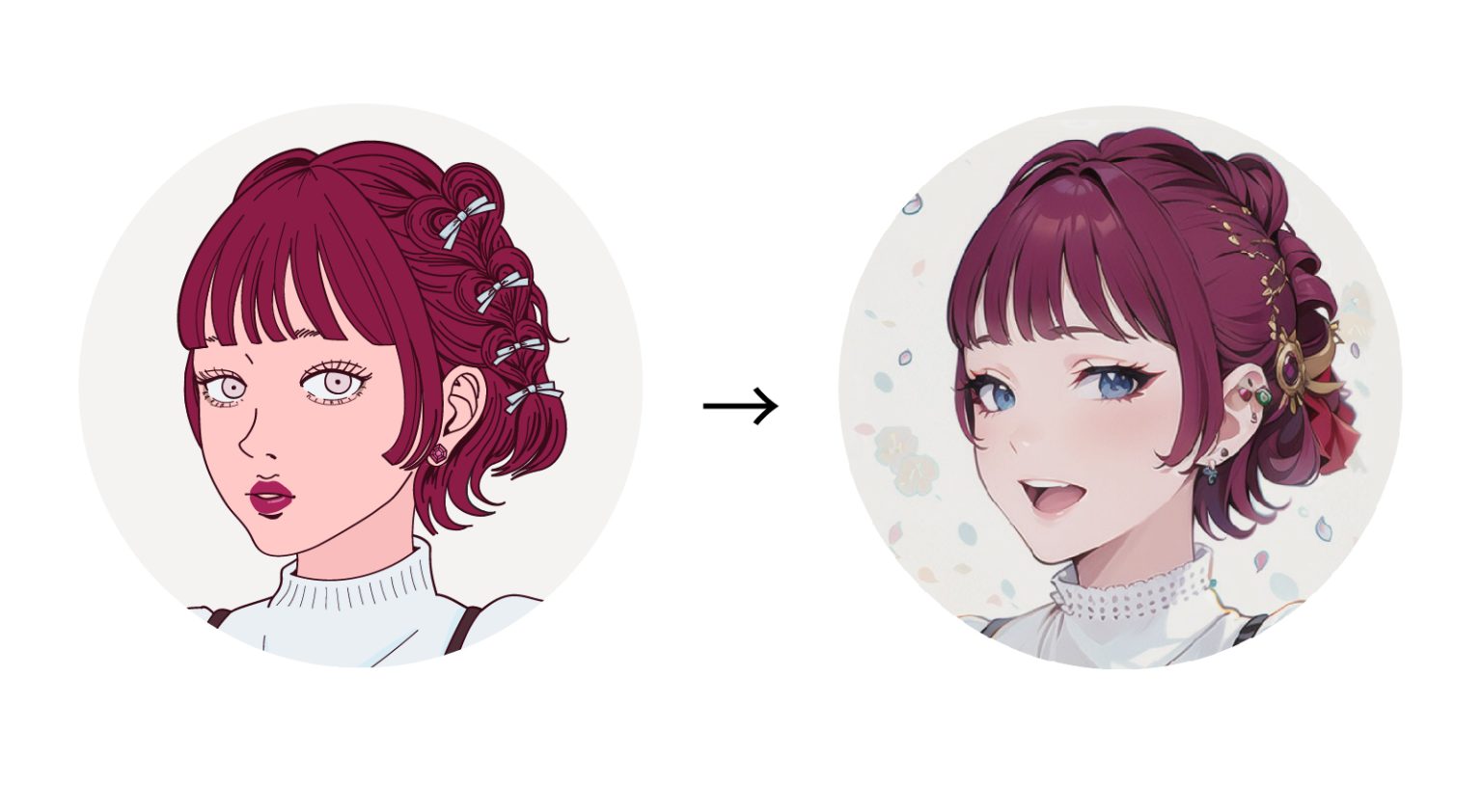 AIイラスト自動生成で萌え絵が一瞬で完成！似顔絵アイコンにもGood - kisa illustration & design